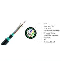 China 48 Cores Armored Fiber Optic Cable GYTS53 Direct Buried Stranded Loose Tube Armored Cable for sale