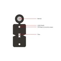 China 12 Core FTTH Drop Cable Single Mode Figure 8 Steel Wire Strength for sale