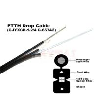 China GJYXCH FTTH Outdoor Self Supporting Drop Cable 10 Core Single Mode Figure 8 Fiber Optic Cable for sale