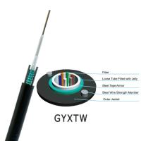 China GYXTW 6 Core Single Mode Central Loose Tube Aerial and Duct Outdoor Fiber Optic Cable for sale
