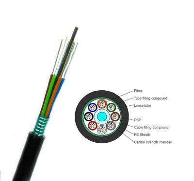 China Loose Tube Stranded GYTS Outdoor Aerial and Duct 2 Core Single Mode Fiber Optic Cable for sale