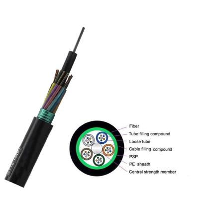 China Loose Tube Stranded GYTS Outdoor Aerial and Duct 8 Core Single Mode Fiber Optic Cable for sale