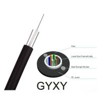 China 24 Core Outdoor G652D Single Mode With Two Steel Wire Strength Member Fiber Optic Cable GYXY for sale