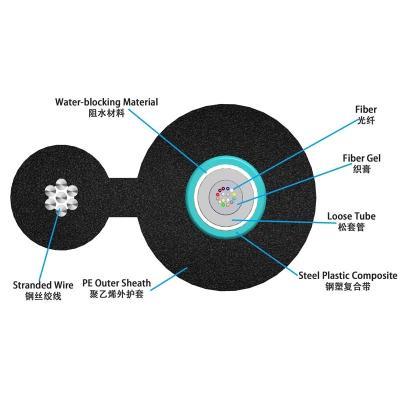 China Steel Stranded Figure 8 Outdoor Armored Fiber Optic Cable Gyxtc8a Gyxtc8s for sale