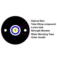 China 2 4 8 12 Core Black Anti-UV PE Sheath GYXTW Outdoor Fiber Optic Cable for sale
