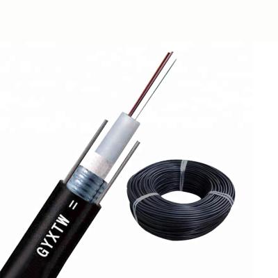 China Black PE Outer Sheath LSZH 8/12/24 Core Armoured Ourdoor Fiber Optic Cable (GYXTW) for sale