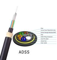 China Uni-Tube Black Double Sheath Self-Supporting 96 Core ADSS Cable Ofc Cable Flat Structure for sale