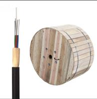 China G652D Aerial All Dielectric ADSS Fiber Optic Cable FRP Black HDPE Sheath for sale