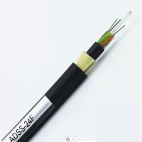 China Kevlar Yarn 100M 200M 300M Span ADSS 24 48 96 144 Core Optic Fiber Cable for sale