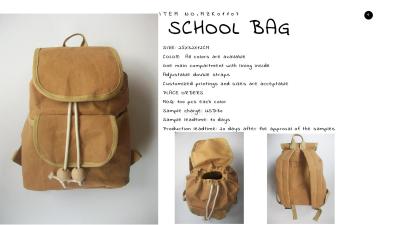 China ECO-Friendly washable kraft paper school bag for sale