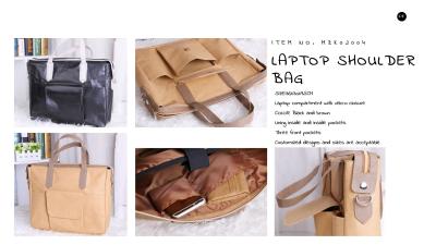 China ECO-Friendly washable kraft paper shoulder laptop bag for sale