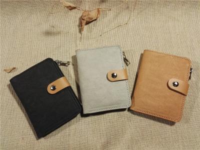 China washable kraft paper wallet, zipper bag, card holder for sale