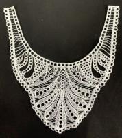 China MILK YARN Polyester Lace Clothing Accessories with Elegant Design Neckline and Collar for House Decoration for sale
