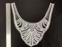 China MILK YARN Polyester Lace Clothing Accessories with Elegant Design Neckline and Collar for House Decoration for sale