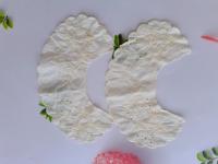 China Water Soluble Cotton Chicken Embroidery Collar  Lace with Two Petals Neckline Accessory for House Decoration Two Pieces Included for sale