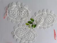 China Women's Clothing Accessory New Pattern Design Elliptical Embroidery Patch Collar Lace Fabric Trimming for Wedding Dresses for sale