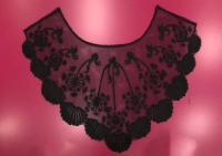 China Exquisite neckline Clothing Accessories Polyester Mesh Tulle Organza Fabric Collar for Wedding Women Dresses Fabric for sale
