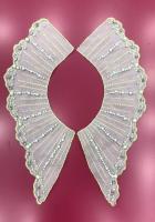 China Exquisite neckline Clothing Accessories Polyester Mesh Tulle Organza Fabric Collar for Wedding Women Dresses Fabric for sale