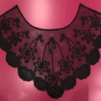 China Exquisite neckline Clothing Accessories Polyester Mesh Tulle Organza Fabric Collar for Wedding Women Dresses Fabric for sale