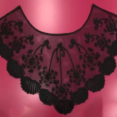 China Exquisite neckline Clothing Accessories Polyester Mesh Tulle Organza Fabric Collar for Wedding Women Dresses Fabric for sale