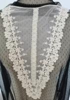 China Hot Sale Neck Lace Trim  Neckline  Water Soluble  Crochet Mesh  Neckline   for Ladies' Garments for sale