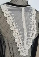 China Hot Sale Neck Lace Trim  Neckline  Water Soluble  Crochet Mesh  Neckline   for Ladies' Garments for sale