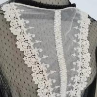 China Hot Sale Neck Lace Trim  Neckline  Water Soluble  Crochet Mesh  Neckline   for Ladies' Garments for sale