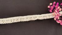 China 1.5cm Embroidery Elastic Cotton Thread Lace Home Ruffle for sale