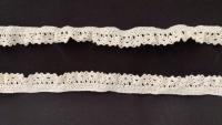 China 1.5cm Embroidery Elastic Cotton Thread Lace Home Ruffle for sale