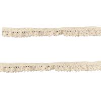 China 1.5cm Embroidery Elastic Cotton Thread Lace Home Ruffle for sale