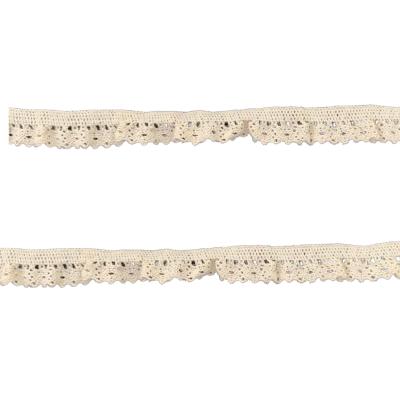 China 1.5cm Embroidery Elastic Cotton Thread Lace Home Ruffle for sale