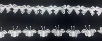 China Exquisite Bow Design Milk Silk Water-Soluble Embroidery Lace Trim Factory  for Party Clothing Shoes Bags Fashion for sale