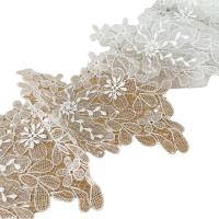 China Hot Selling 9 cm Wide Water Soluble Lace Trimming  Polyester Embroidery Fish Silk Lace Fabric for Clothes Shoes DIY for sale