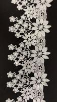China Hot Selling 9 cm Wide Water Soluble Lace Trimming  Polyester Embroidery Fish Silk Lace Fabric for Clothes Shoes DIY for sale
