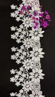 China Hot Selling 9 cm Wide Water Soluble Lace Trimming  Polyester Embroidery Fish Silk Lace Fabric for Clothes Shoes DIY for sale
