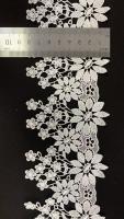 China Hot Selling 9 cm Wide Water Soluble Lace Trimming  Polyester Embroidery Fish Silk Lace Fabric for Clothes Shoes DIY for sale