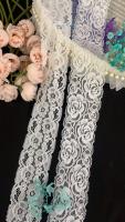 China High Quality Vintage Floral Lace Trim Both Sides Small Wavy Asymmetric Design with High Elasticity for DIY Accessories for sale