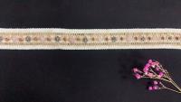 China Ethnic Style New Handmade Beaded Stone Beads Lace Trimming Ribbon Fabric Strip for DIY Clothing Accessory for sale