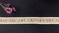 China Ethnic Style New Handmade Beaded Stone Beads Lace Trimming Ribbon Fabric Strip for DIY Clothing Accessory for sale