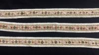 China Ethnic Style New Handmade Beaded Stone Beads Lace Trimming Ribbon Fabric Strip for DIY Clothing Accessory for sale