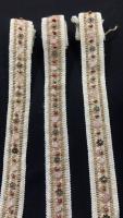 China Ethnic Style New Handmade Beaded Stone Beads Lace Trimming Ribbon Fabric Strip for DIY Clothing Accessory for sale