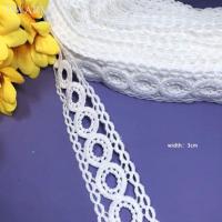 China High Quality White Cotton Edge Embroidery Lace Ribbon Factory Price Hot Sale for Clothing Crochet for sale