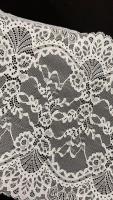 China Exquisite Retro Style 25cm Waves Edge Curled Lace Trim for Wedding Dress and Headwear Decoration for sale