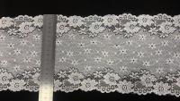 China Exquisite Retro Style 25cm Waves Edge Curled Lace Trim for Wedding Dress and Headwear Decoration for sale