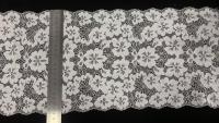 China Exquisite Retro Style 25cm Waves Edge Curled Lace Trim for Wedding Dress and Headwear Decoration for sale