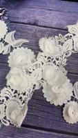 China High Quality Water-soluble Pure Cotton Lace Trim Fabric DIY Clothing Decoration Lace Accessories for sale