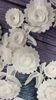 China High Quality Water-soluble Pure Cotton Lace Trim Fabric DIY Clothing Decoration Lace Accessories for sale