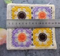 China Children's Clothing Chain Embroidery Patches Hand Crochet Lace Pocket Decoration Label Flower Edge Customizable for sale