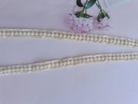 China Premium 100% Cotton Water Soluble Pompom Lace Trim for Women's Clothing for sale