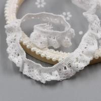 China Elastic Cotton Yarn Handmade Fabric with Lace Trim Socks and Bottom Curtain Hem Decorative Applique Elegant Lace Accessories for sale